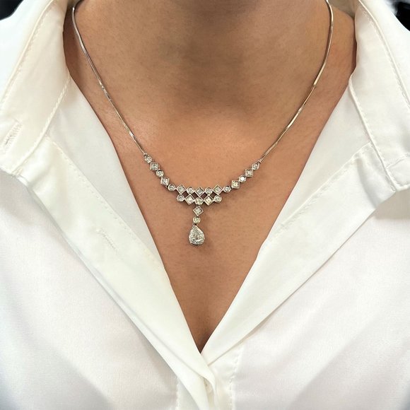 Rachel Koen | Jewelry | Rachel Koen Pear Round And Carre Shape Diamond ...